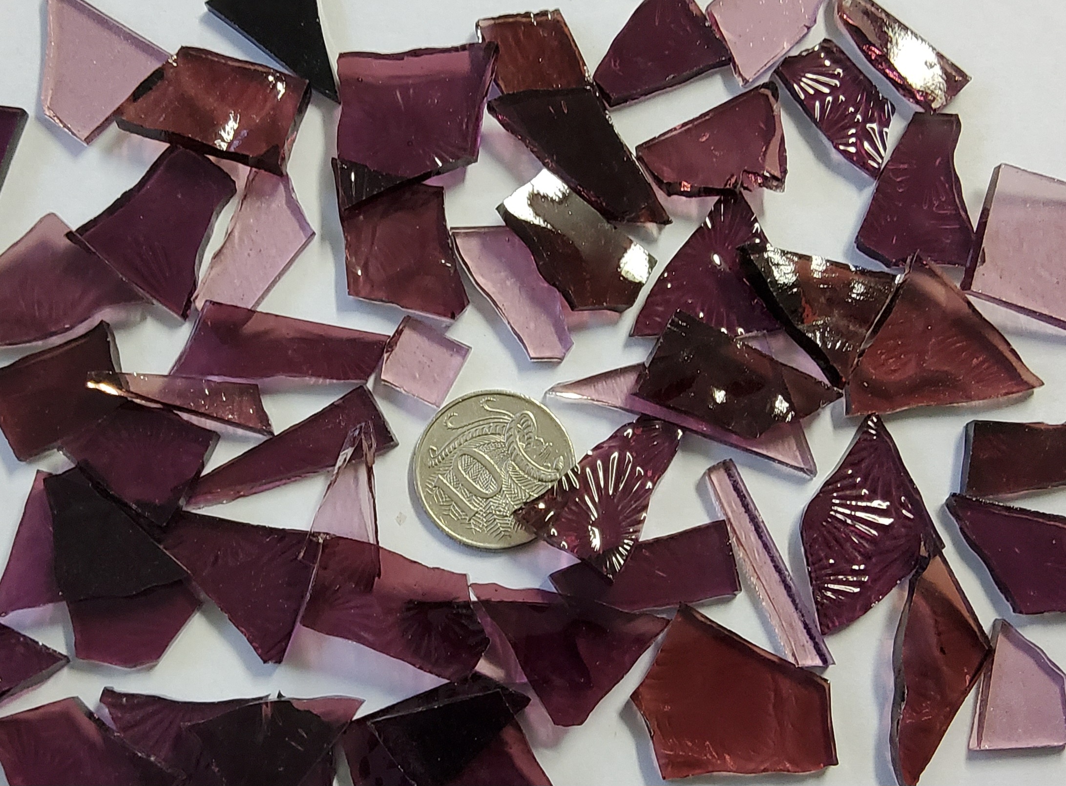 Mosaic Glass - Light and Dark Violet Transparent 500g - Mihardwork